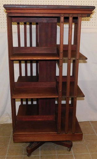 Antique Mahogany Revolving Bookcase