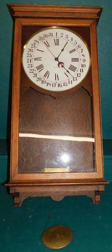 Antique Oak Seth Thomas School Clock