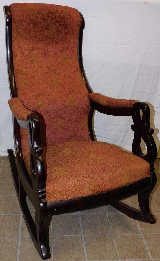 Antique Mahogany Lincoln Rocker