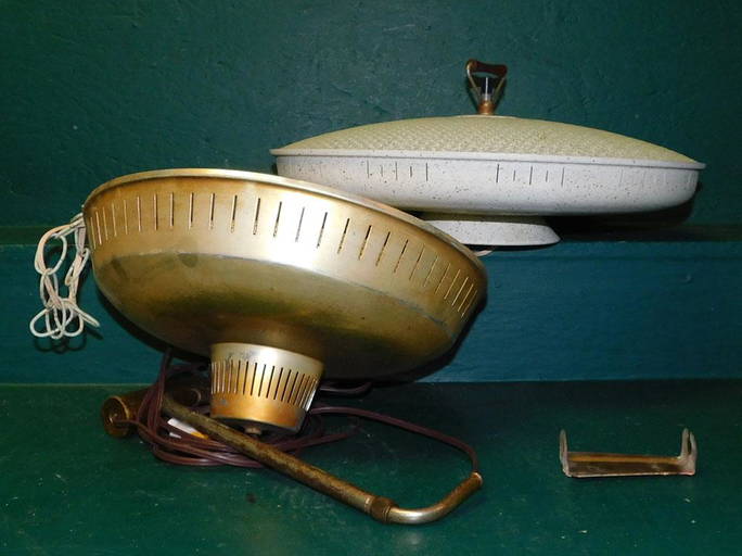 2 Metal MCM Lights (#0375) on Aug 10, 2022 | Langston Auction Gallery in NC