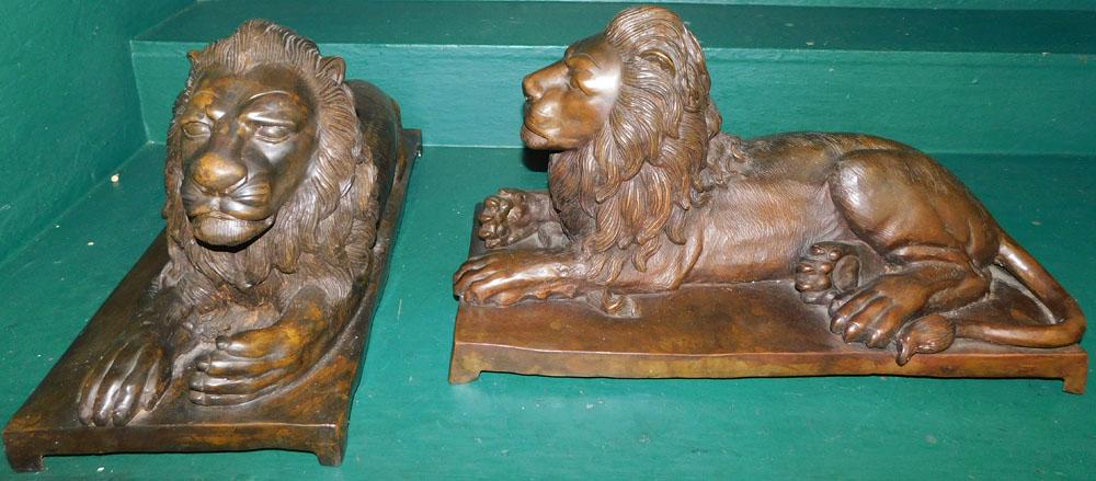 Pair of Bronze Recumbent Lions - Sep 05, 2022 | Langston Auction ...