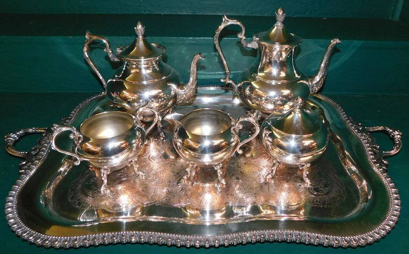 6 Piece Silver on Copper Tea Service - Jan 02, 2023 | Langston Auction ...