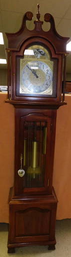 Mahogany Grandfather Clock By Daneker W/ Westminster Chimes