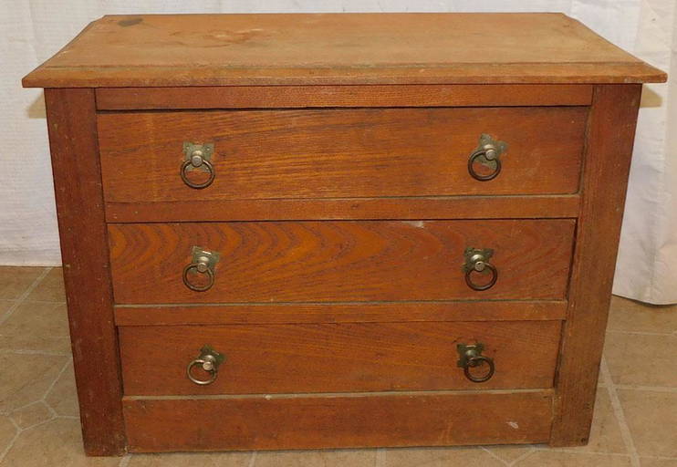 Antique Oak Three Drawer Chest