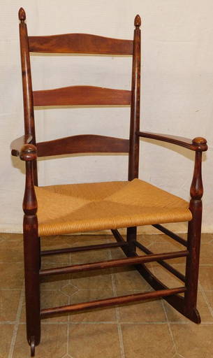 Birch Ladderback Shaker Style Rocker (#0557) on Feb 20, 2023 | Langston ...