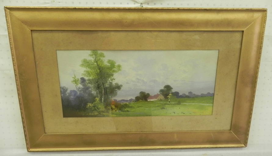 Watercolor On Artist Board Signed A.l. Zuill.