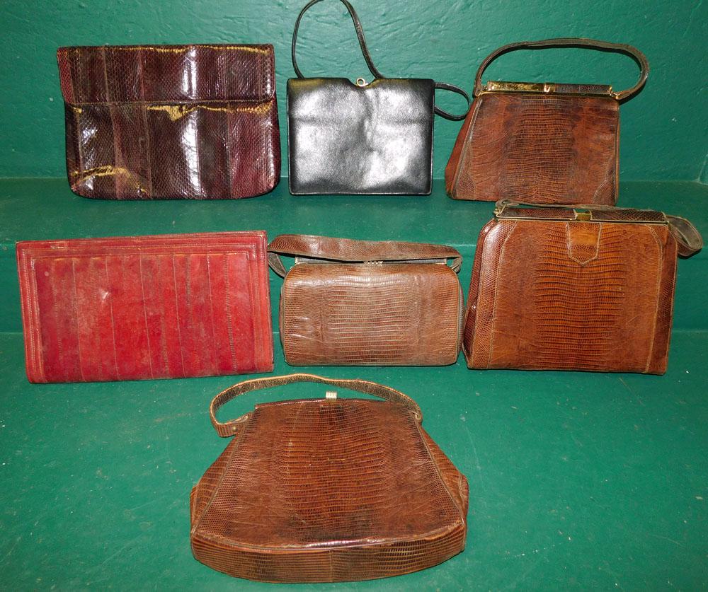 Lot Of Vintage Leather Ladies Purses