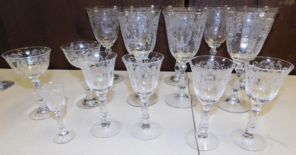 Lot Fostoria Stemware Auction