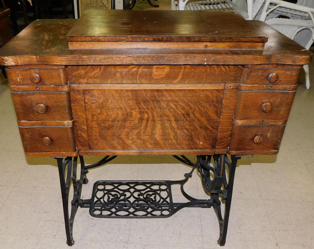 Antique Oak Franklin Sewing Machine Auction