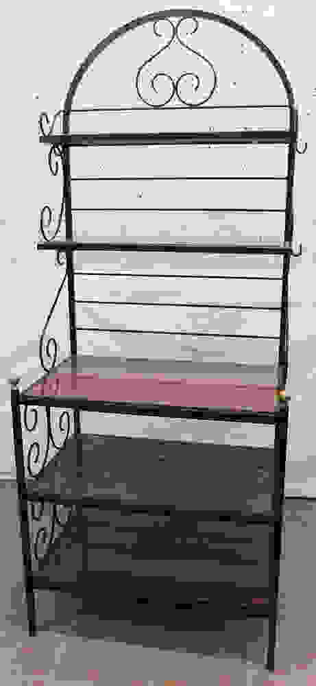 Marble Top Painted Wrought Iron Bakers Rack Auction