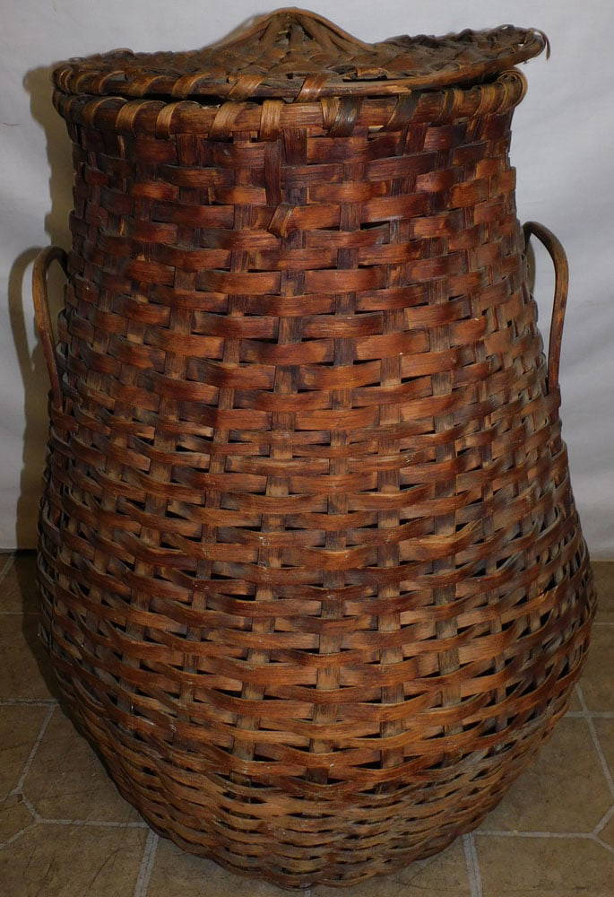 Antique Split Oak Basket Auction