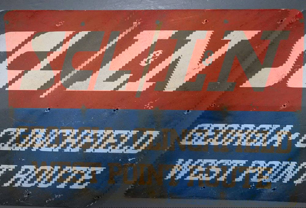 Seaboard Coastline & L&n Railroad Metal Sign Auction