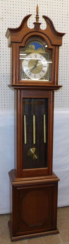 West German Cherry Grandfather Clock By Daneker Auction