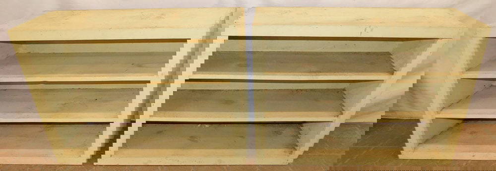 Two Part Painted Stacking Book Shelves Auction