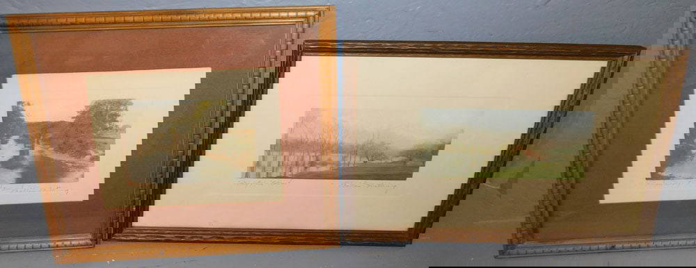 Two Framed Wallace Nutting Prints - Signed Auction