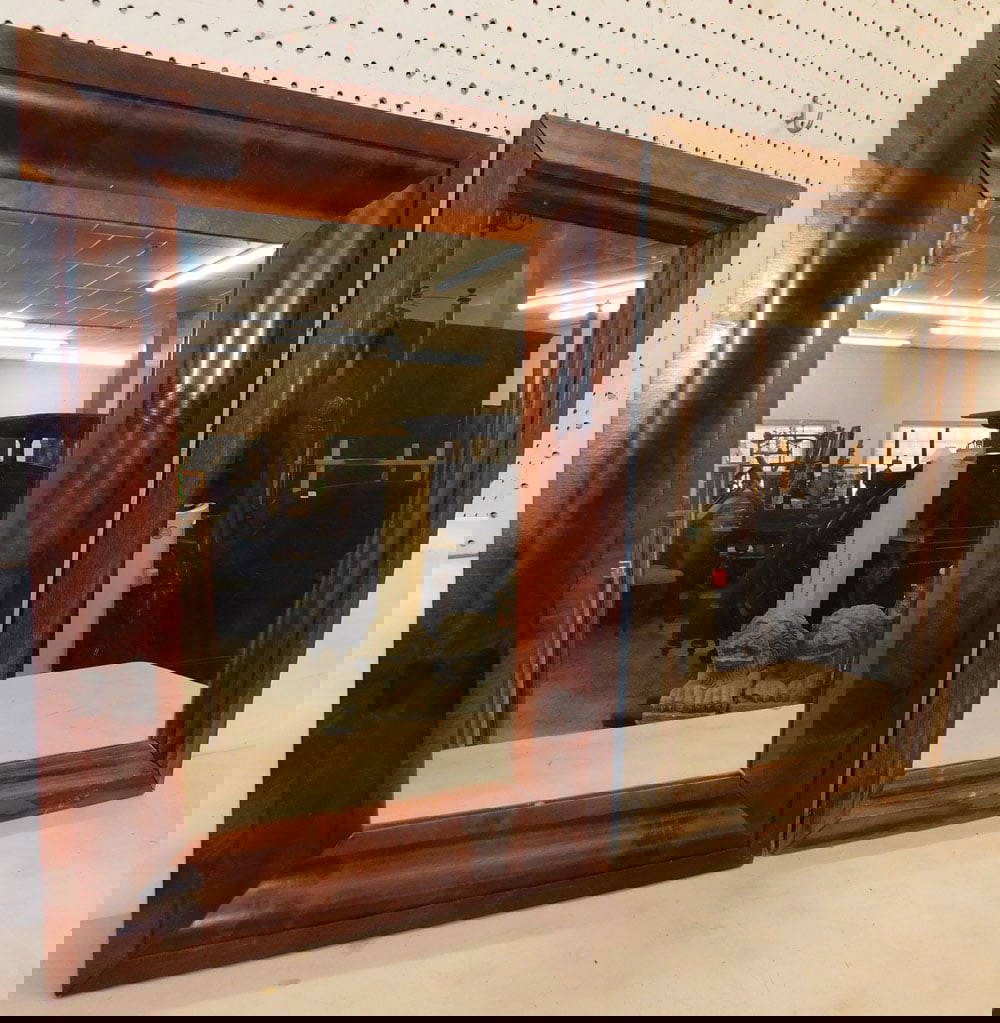 Antique Mahogany Ogee Framed Mirror & Framed Mirror Auction