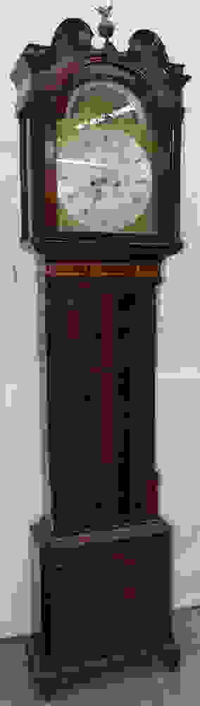 19th Century Mahogany Grandfather Clock Signed R. Bolton Wigan Auction