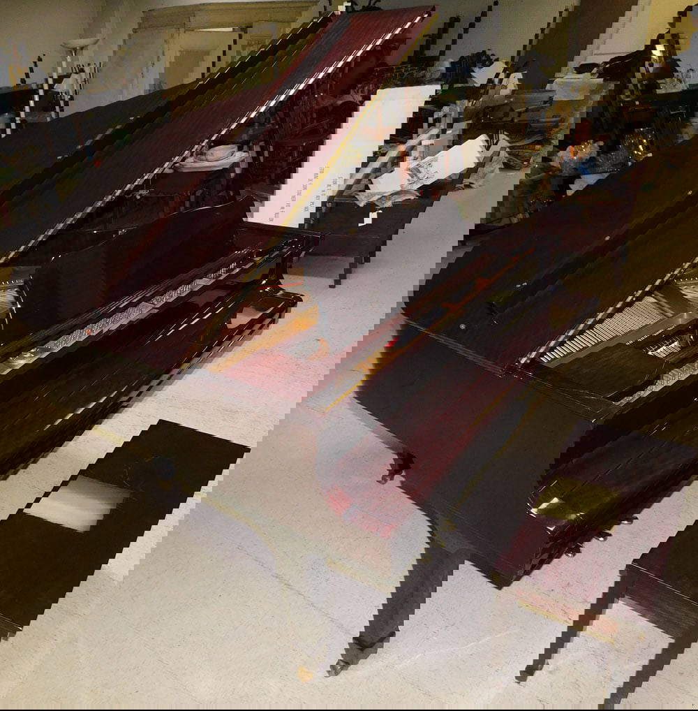 Mahogany Baby Grand Piano With Bench By Young Chang Auction