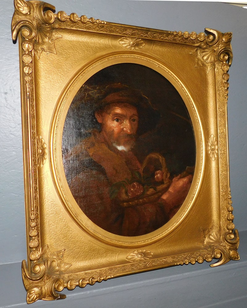 18th C Oil On Canvas Portrait Of Merchant Auction