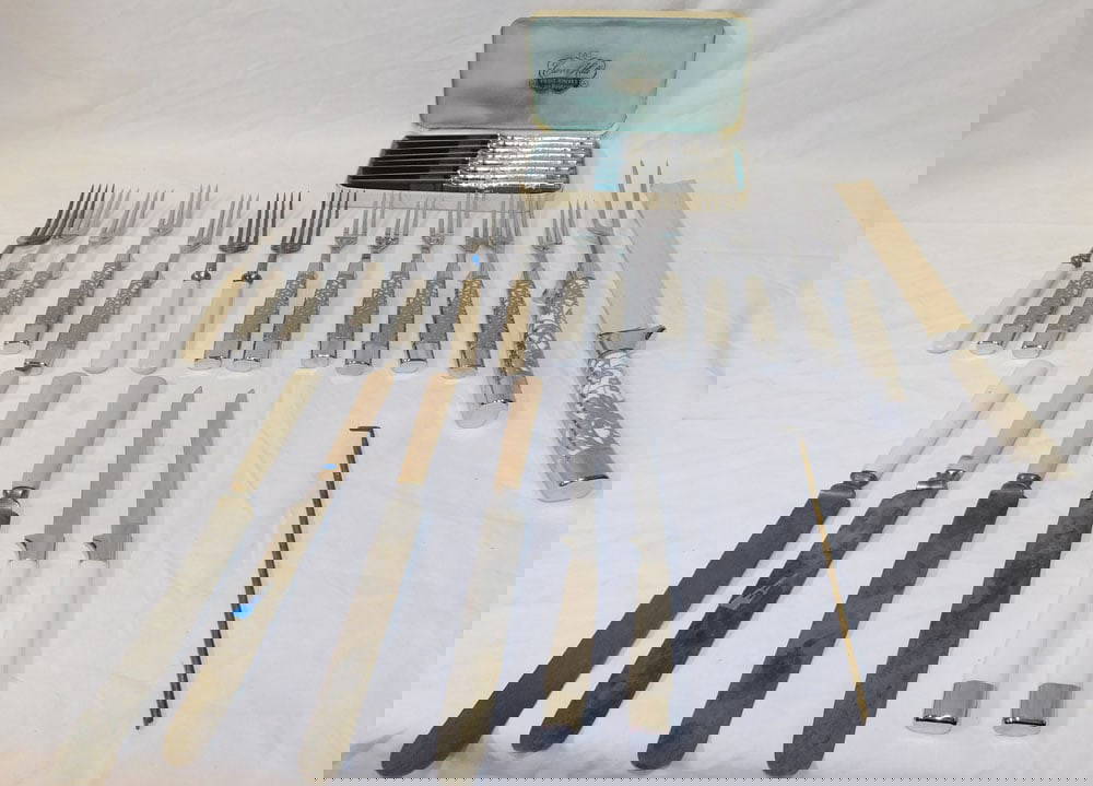 Lot Bone Handle Flatware Auction