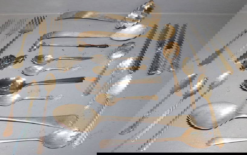 Lot Silver Plate Flat Ware