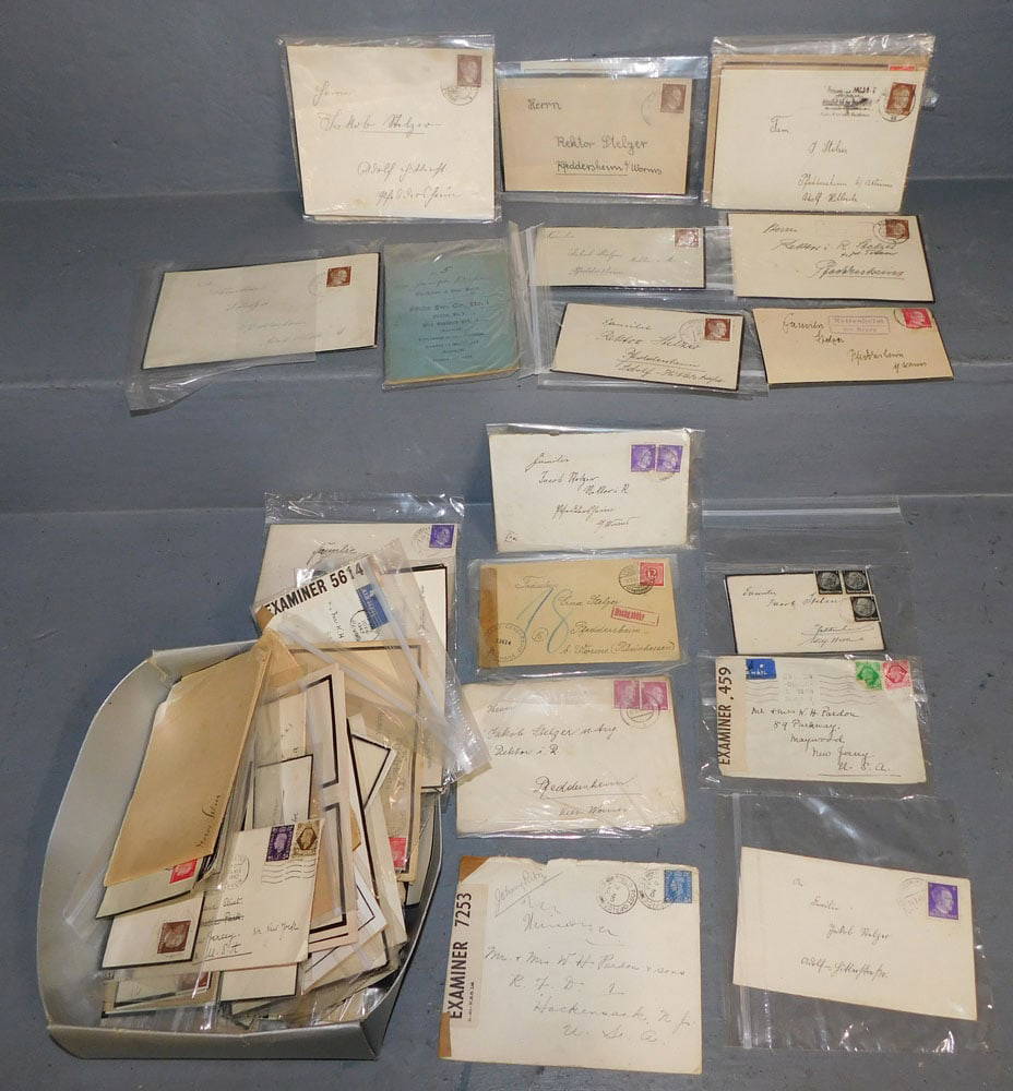Lot Of Vintage German Stamped Envelopes, Postcards, & Letters Auction