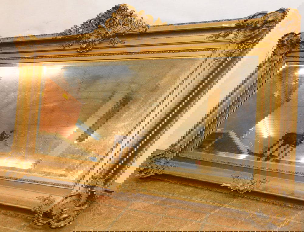 Antique Gilded Frame Bevel Edge Mirror Auction