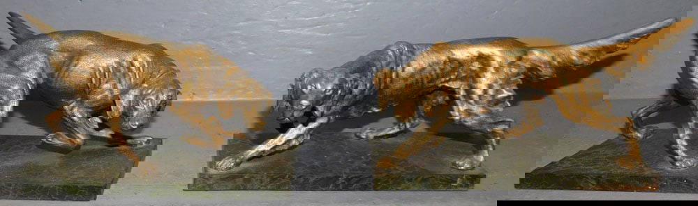 Two Painted Metal Hunting Dog Bookends Auction