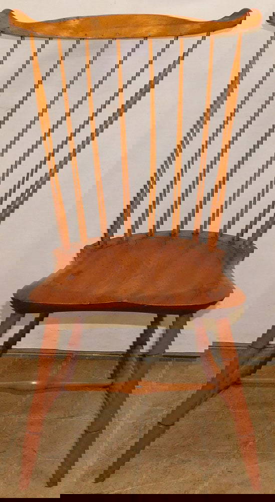 19th C New England Comb Back Windsor Side Chair Auction