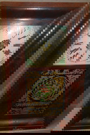 Antique Mahogany Ogee Shelf Clock By Ansonia