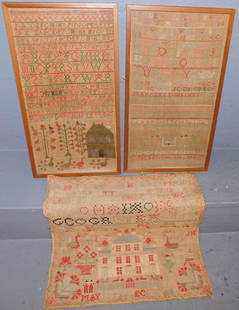 Framed Antique Sampler Auction