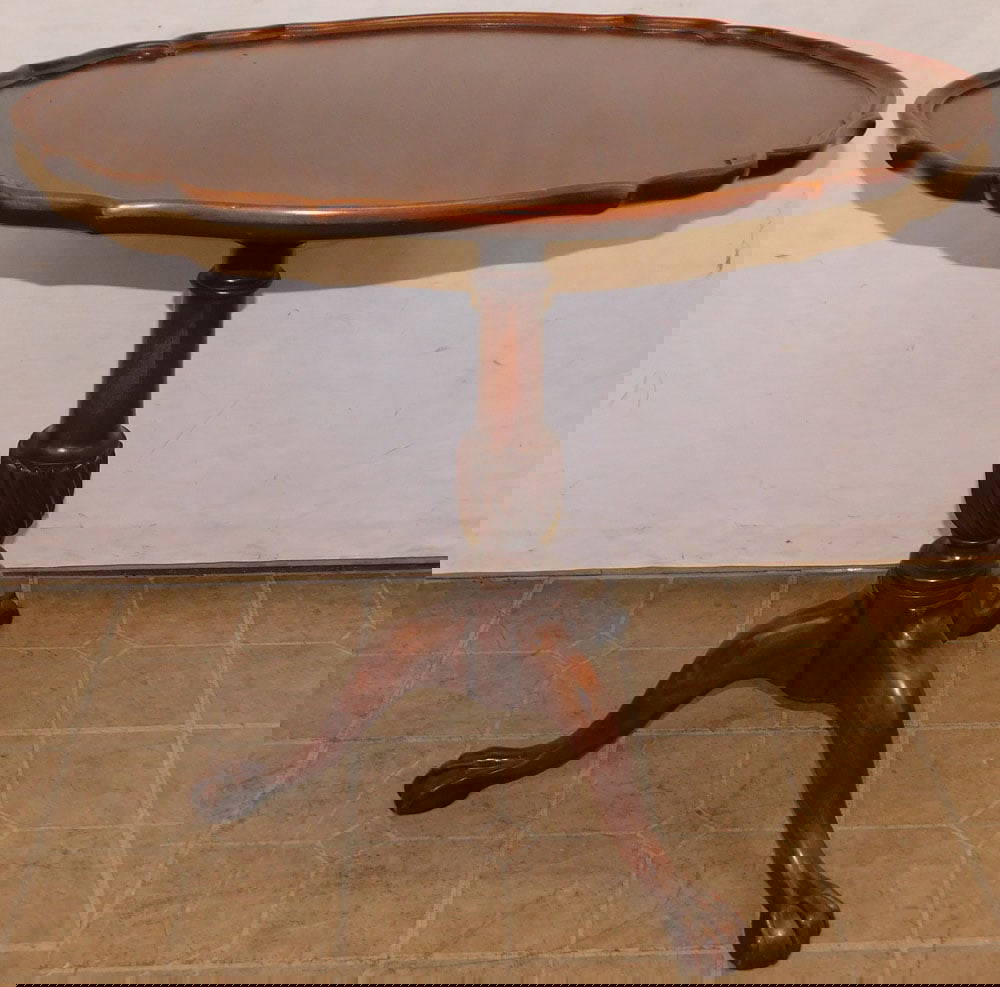 Mahogany Pie Crust Ball & Claw Tilt Top Table Auction