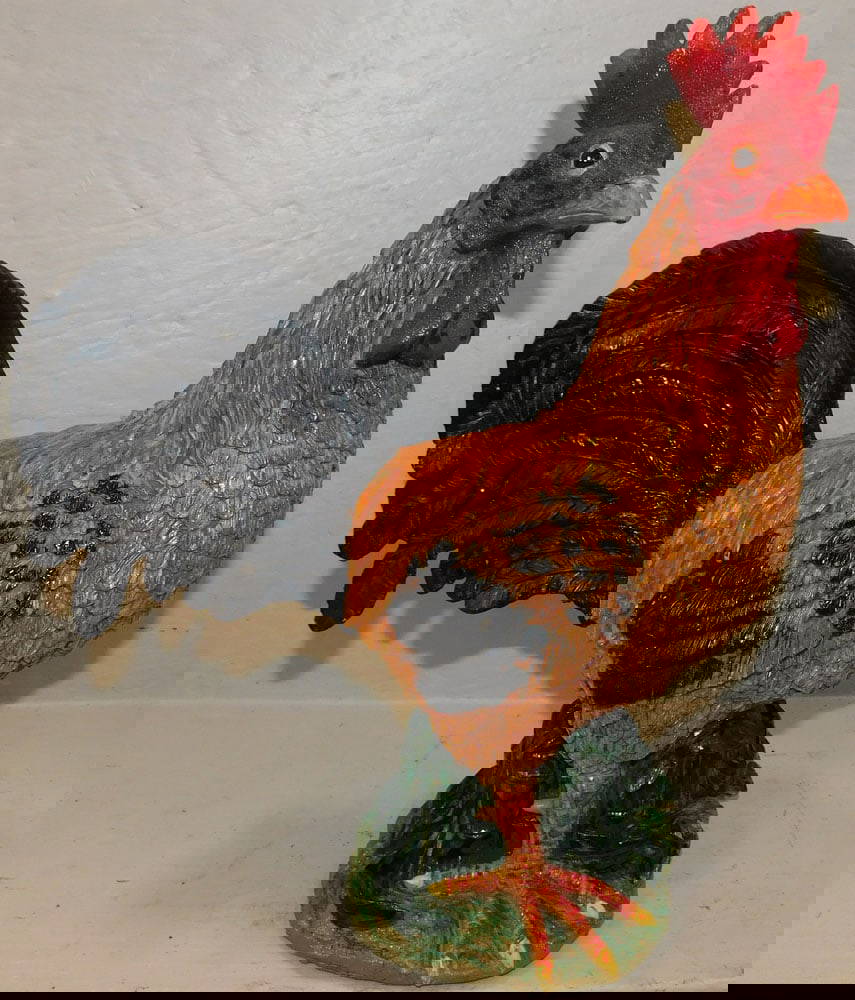 Hand Painted Rooster Auction