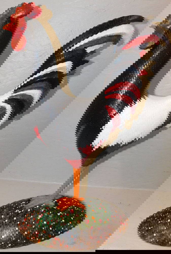 Hand Painted Rooster Auction