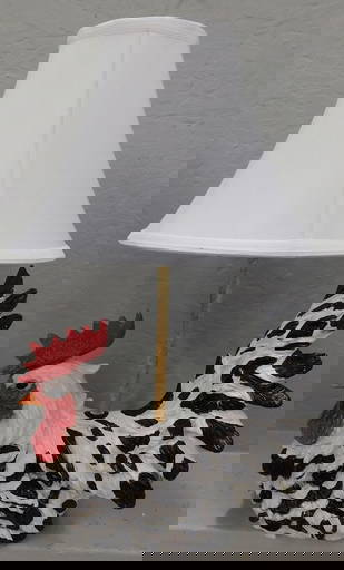 Hand Painted Hen Lamp