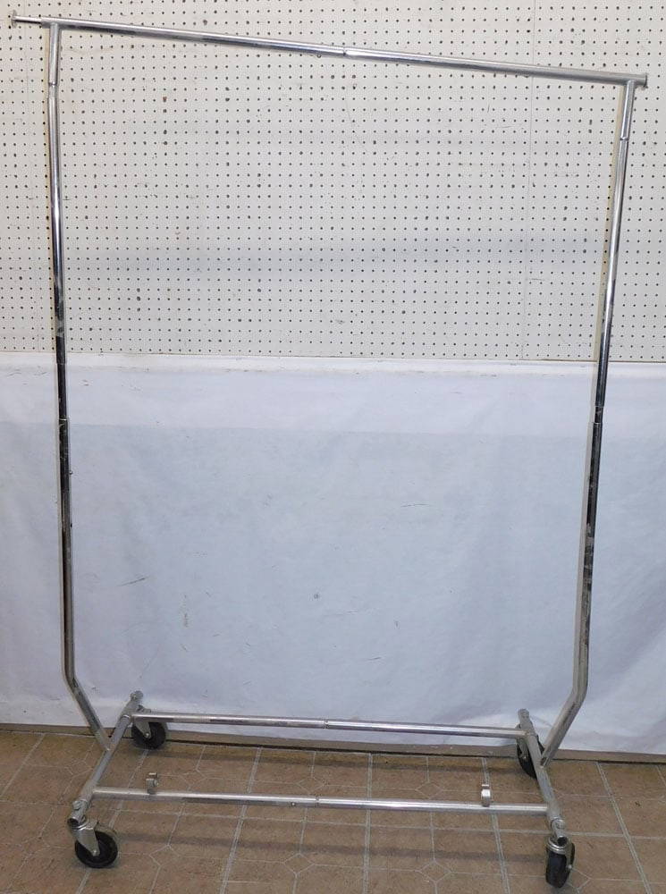 Vintage Collapsible Chrome Clothes Rack Auction