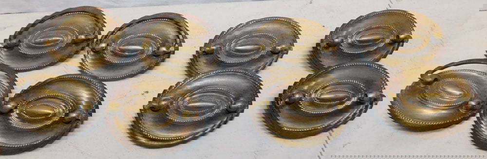 Lot Of 8 Oval Hardware Drawer Pulls Auction