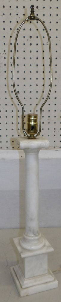 Marble Column Lamp Auction
