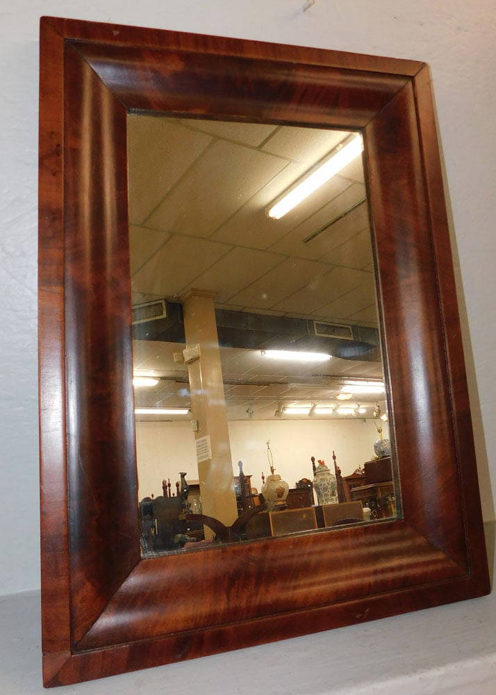 Antique Mahogany Ogee Frame Mirror Auction