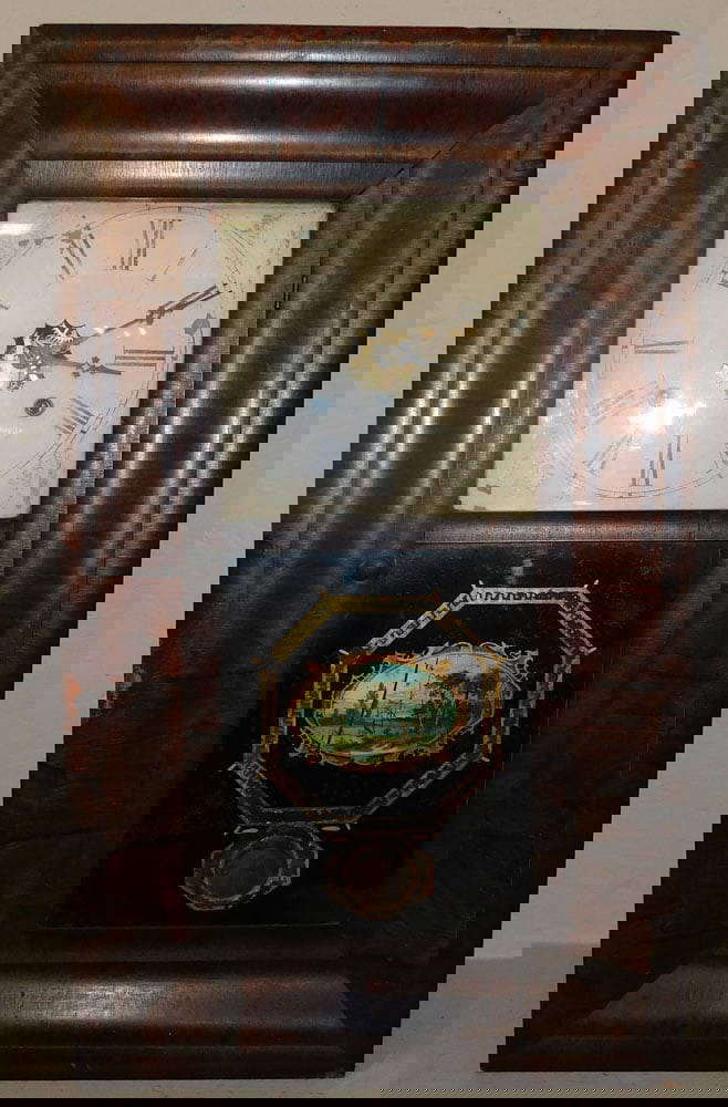 Antique Rosewood Ogee Clock By Waterbury Clock Company Auction