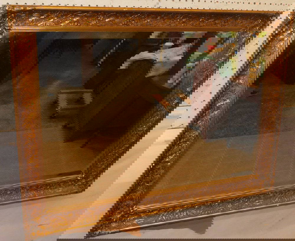 Ornate Gilded Frame Bevel Mirror Auction
