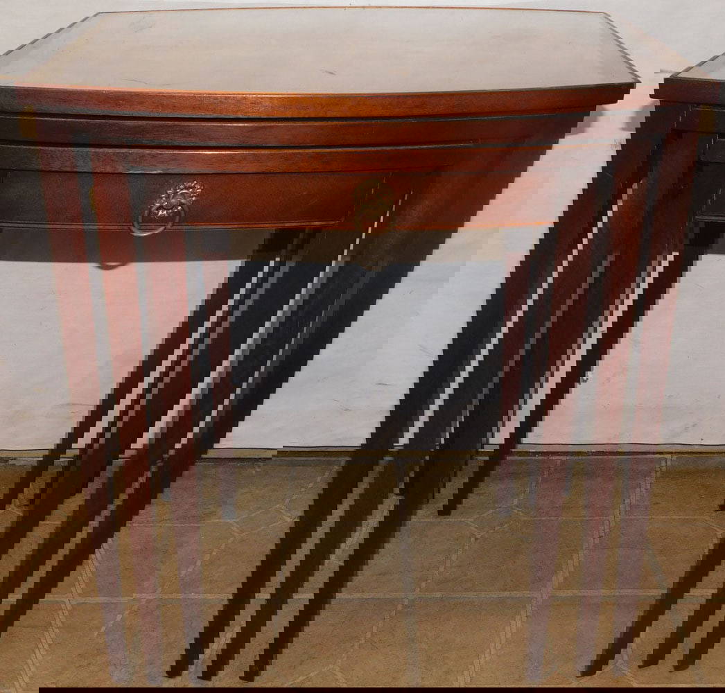 Mahogany Inlay Nesting Tables Auction