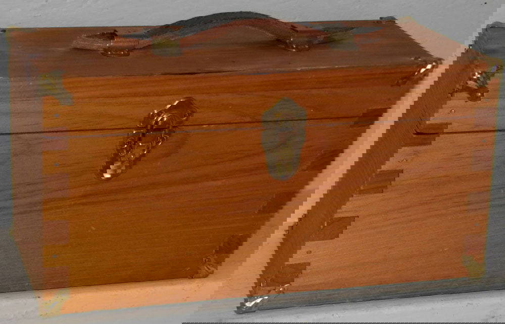 Leather Handle Dovetailed Pine Carpenter's Box By George Stafford ...