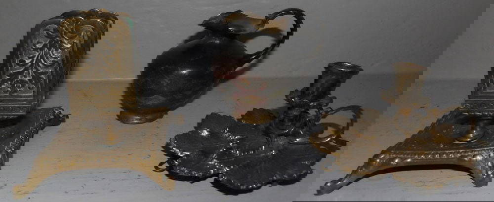 Three Antique Brass Items