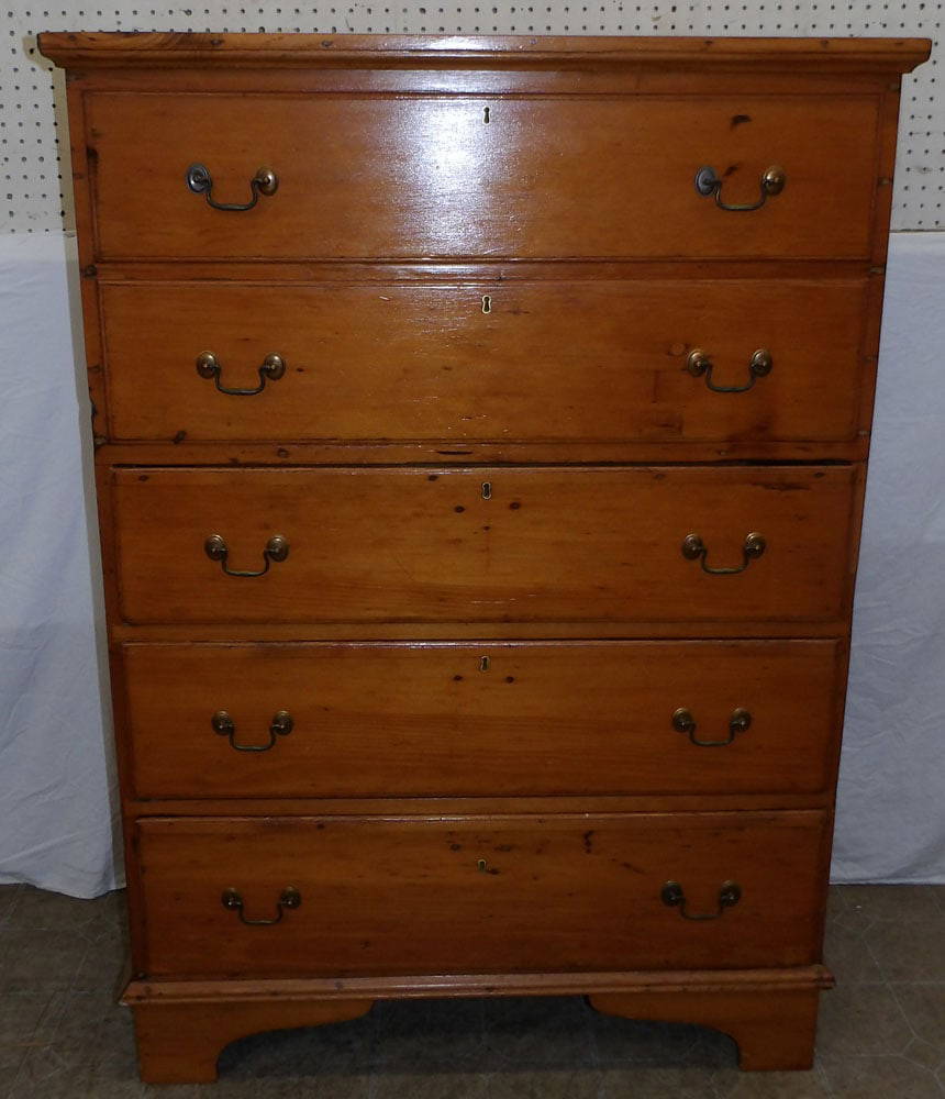 19th Century New England Pine Tall Mule Chest - May 26, 2025 | Langston ...