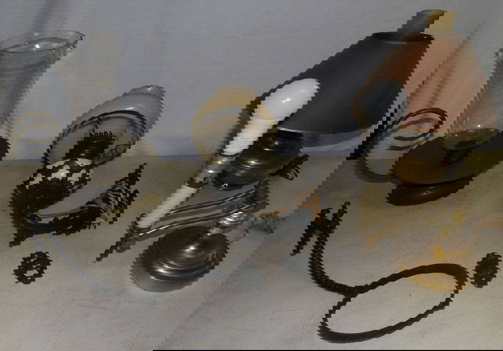 Lot Of Brass & Cast Iron Lamps Auction