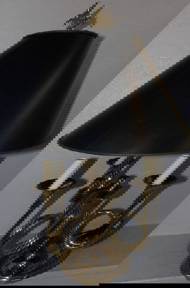 Brass Bugle Lamp Auction