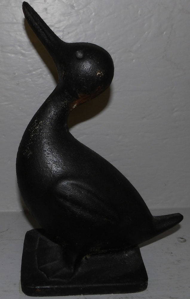 Painted Cast Iron Duck Door Stop Auction