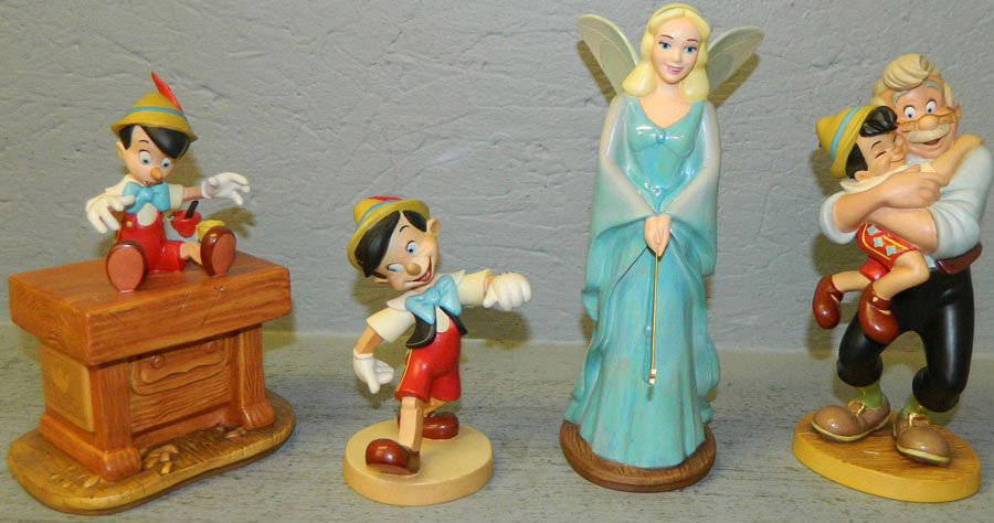 Walt Disney Pinocchio Figurines.
