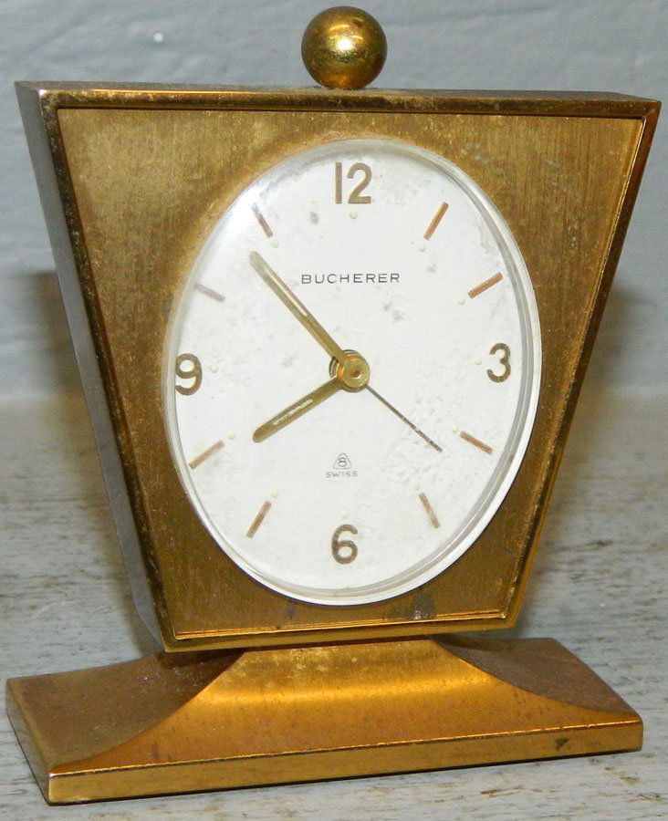 Swiss miniature brass clock, Bucherer. - Nov 22, 2014 | Langston ...